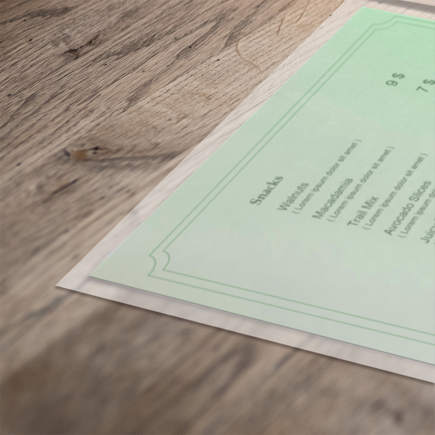 Custom Laminated Menu (Horizontal) - Durable and Vibrant Menus | 777Sign Custom Laminated Menu (Horizontal) - Durable and Vibrant Menus | 777Sign